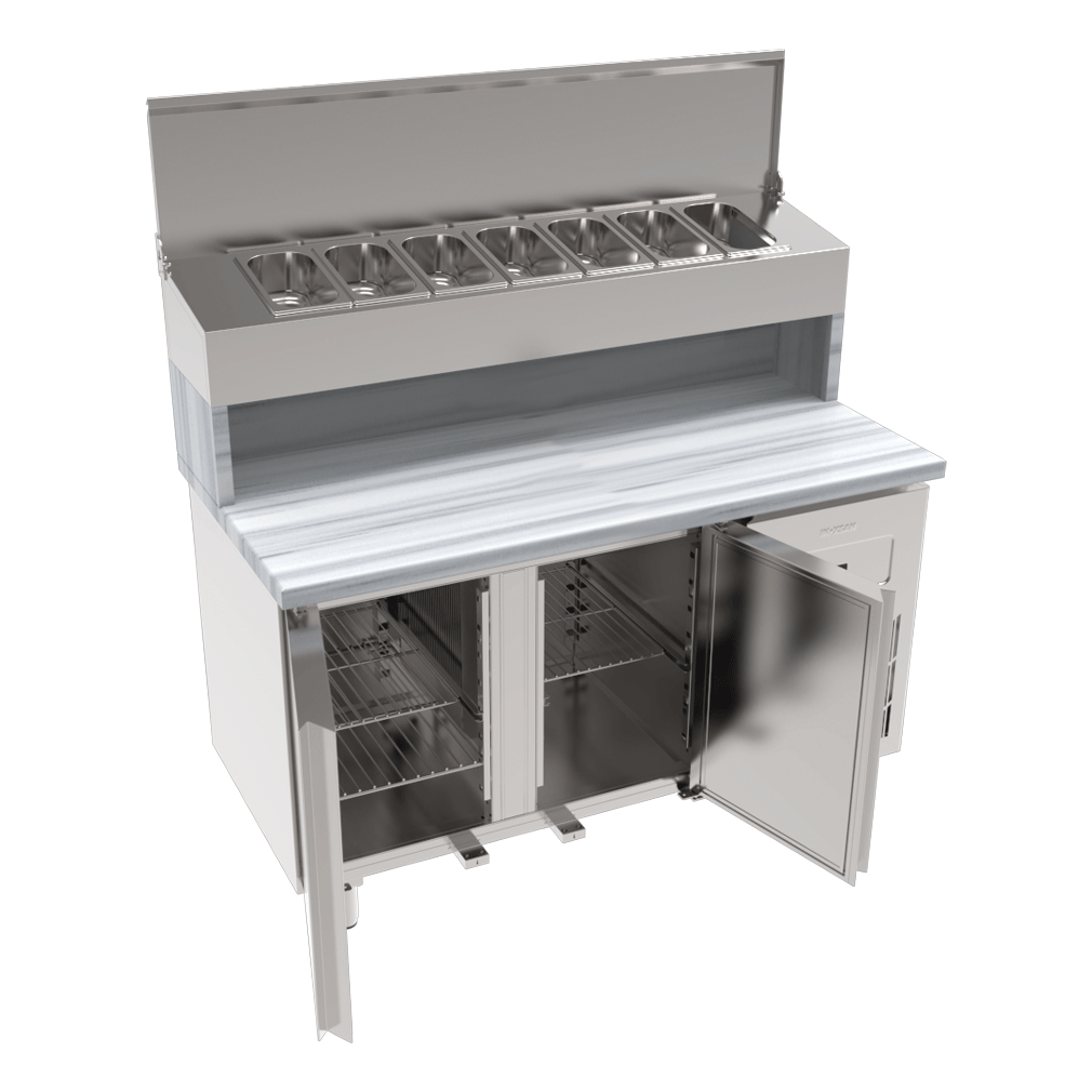 SGM140 - 2 Door Pizza Preparation Unit with Marble Top | İnoksan