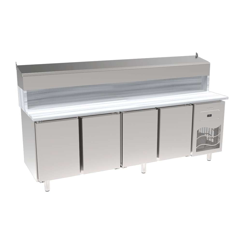 SGM240R - 4 Door Pizza Preparation Unit with Marble Top | İnoksan